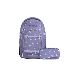 Coocazoo Schulrucksack-Set MATE "Reflective Wings" 2-tlg. in Lila | Gr.: onesize