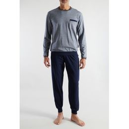Bugatti Pyjama Turin in blau-dunkel-Ringel | Gr.: XL