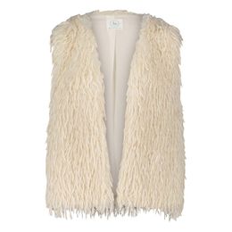 BETTY & CO BETTY & CO Kunstfell-Weste mit Fransen in cream | Gr.: 36