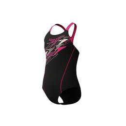 Speedo Medley Logo Badeanzug M&auml;dchen in Schwarz-Pink | Gr.: 152