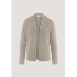 hessnatur Strick Jacke Regular aus reiner Bio-Baumwolle in taupe | Gr.: XL