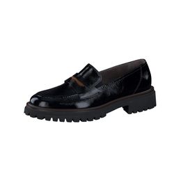 Slipper Paul Green "Paul Green Slipper Leder", Damen, Gr. 40,5, schwarz (schwarz lack), Leder, Schuhe Slipper
