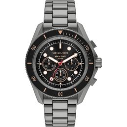 Chronograph Michael Kors "MARITIME", grau (anthrazit), Armbanduhren, Herren, Chronograph, Quarzuhr, Armbanduhr, Herrenuhr, Edelstahlarmband, analog, Tag