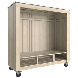 Gartenhaus Plus "Loungehaus SIESTA Sommerly", beige (natur), Holzwerkstoff, Gartenh&auml;user, Gartenhaus, 179x67x183 cm