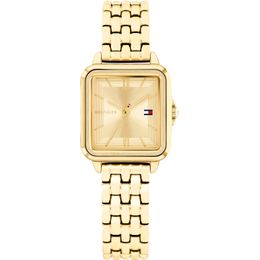 Quarzuhr Tommy Hilfiger "MIA", gold (goldfarben, goldfarben), Armbanduhren, Damen, Quarzuhr, Armbanduhr, Damenuhr, Edelstahlarmband, analog