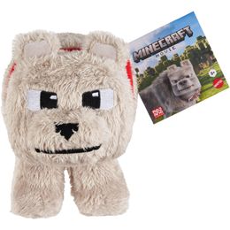 Pl&uuml;schfigur Mattel "Minecraft Dennis der Wolf", grau, Pl&uuml;schfiguren, KinderH:20cm, H:20cm