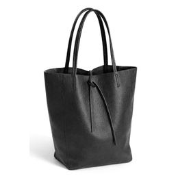 Schultertasche "EasyGo", Damen, Gr. B/H/T: 40cm x 30cm x 12cm onesize, schwarz, Leder, Collezione Alessandro, Taschen Schultertasche, aus softem Leder, Made in Italy