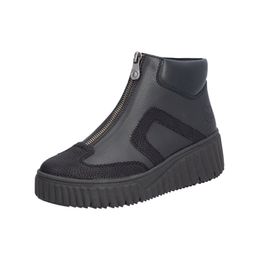 Keilstiefelette Rieker "Rieker Stiefelette Lederimitat", Damen, Gr. 40, schwarz, Lederimitat, Schuhe