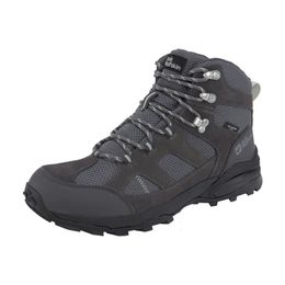 Wanderschuh Jack Wolfskin "TRAIL HIKER TEXAPORE MID M", Damen, Gr. 42, grau (anthrazit), Leder, Textil, Schuhe Wanderschuh, wasserdicht, Trekkingschuh