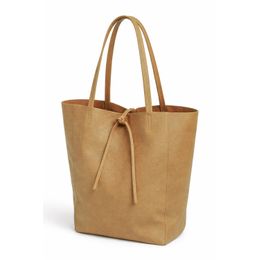 Schultertasche "EasyGo", Damen, Gr. B/H/T: 40cm x 30cm x 12cm onesize, braun, Leder, Collezione Alessandro, Taschen Schultertasche, aus softem Leder, Made in Italy