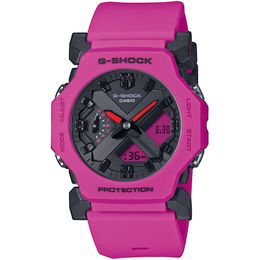 Chronograph Casio G-SHOCK, rosa (pink), Armbanduhren, Herren, Chronograph, Quarzuhr, Armbanduhr, Herrenuhr, Resinarmband, automatischer Kalender