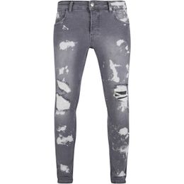 Bequeme Jeans 2Y Premium "2Y Premium Herren 2Y Skinny Fit Jeans", Herren, Gr. 31, Normalgr&ouml;&szlig;en, grau, 97% Baumwolle, 3% Elasthan, Jeans