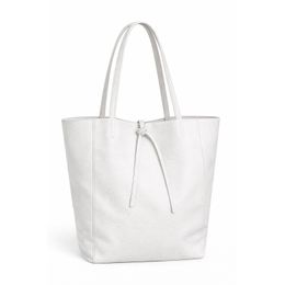 Schultertasche "EasyGo", Damen, Gr. B/H/T: 40cm x 30cm x 12cm onesize, wei&szlig;, Leder, Collezione Alessandro, Taschen Schultertasche, aus softem Leder, Made in Italy