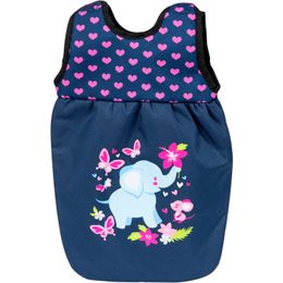 Puppen Schlafsack BAYER "Elefant", bunt (blau, pink), Puppenausstattungen, KinderB:2cm H:24cm L:37cm T:37cm, Motiv, gemustert, B:2cm H:24cm L:37cm T:37cm
