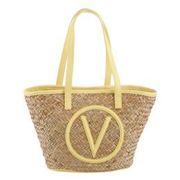 Valentino Handbags Shopper VALENTINO BAGS "SHOPPING SAMUELA", Damen, Gr. B/H/T: 45cm x 27cm x 15cm, beige (natur, giallo), Polyurethan, Taschen Shopper, Henkeltasche, Schultertasche, Handtasche Damen