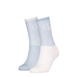Calvin Klein Jeans "CKJ WOMEN SOCK 2P GLOSSY RIB" 2 Paar, 2 Stk. tlg. mit Logostickerei
