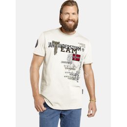 T-Shirt Jan Vanderstorm "T-Shirt S&Ouml;LVE", Herren, Gr. XL, wei&szlig; (wollwei&szlig;), Obermaterial: 100% Baumwolle CO., Shirts T-Shirt