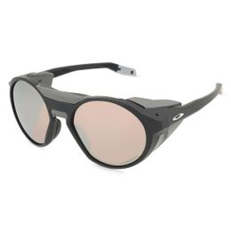 Oakley OO9440 CLIFDEN | Herren-Sonnenbrille | Fassung: Vollrand, Rund, Kunststoff, Schwarz Matt | Glasfarbe: Grau Spiegel Gr&uuml;n