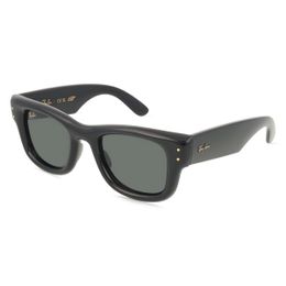 Ray-Ban RB4940 WAYFARER PUFFER | Unisex-Sonnenbrille | Fassung: Vollrand, Quadratisch, Kunststoff, Schwarz | Glasfarbe: Grau