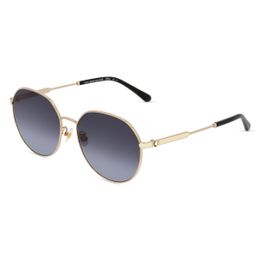 Kate Spade NESHA/F/S | Damen-Sonnenbrille | Fassung: Vollrand, Rund, Metall, Gold | Glasfarbe: Grau