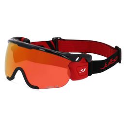 Julbo SNIPER EVO M J691 | Unisex-Sonnenbrille | Fassung: Vollrand, Monoscheibe, Kunststoff, Schwarz | Glasfarbe: Orange