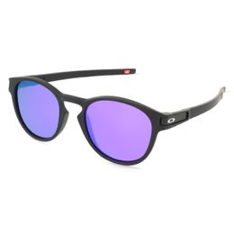 Oakley OO9265 LATCH | Herren-Sonnenbrille | Fassung: Vollrand, Oval, Kunststoff, Schwarz Matt | Glasfarbe: Pink