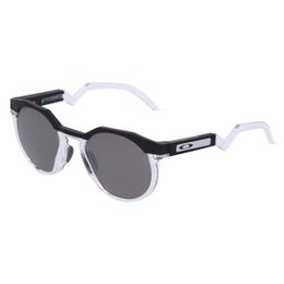 Oakley OO9242 HSTN | Herren-Sonnenbrille | Fassung: Vollrand, Rund, Kunststoff, Schwarz Matt | Glasfarbe: Grau