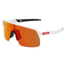 Oakley OO9463 SUTRO LITE | Herren-Sonnenbrille | Fassung: Halbrand, Monoscheibe, Kunststoff, Wei&szlig; Matt | Glasfarbe: Orange