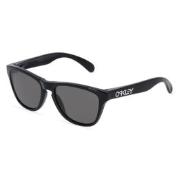 Oakley OJ9009 FROGSKINS XXS | Kinder-Sonnenbrille | Fassung: Vollrand, Pilot, Kunststoff, Schwarz Gl&auml;nzend | Glasfarbe: Grau
