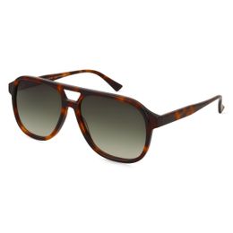 Fielmann LN 066 SUN FA JOHN | Unisex-Sonnenbrille | Fassung: Vollrand, Pilot, Acetat Extrudiert, Havanna Gl&auml;nzend | Glasfarbe: G15 Verlaufend