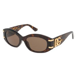 Dolce & Gabbana Dolce&Gabbana DG4502 | Damen-Sonnenbrille | Fassung: Vollrand, Oval, Acetat, Havanna | Glasfarbe: Braun