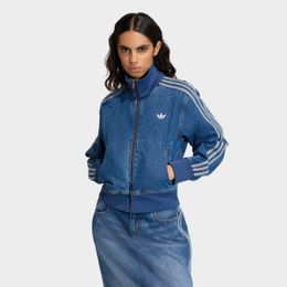 Jeansjacke adidas originals "FIREBIRD TT D", Damen, Gr. L, medium vintage denim, Obermaterial: 100% Baumwolle, Jacken Jeansjacke