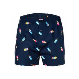 Webboxer Happy Shorts "Web-Boxershorts 1er Pack", Herren, Gr. L, bunt (ice), Obermaterial: 100% Baumwolle CO., Unterhosen