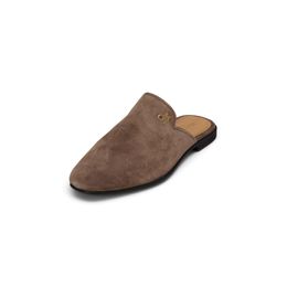 Marc O'Polo Sabot MARC O'POLO "aus weichem Veloursleder", Damen, Gr. 36, faded braun, Obermaterial: 100% Leder (Rind), unifarben, Schuhe Sabot