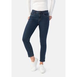 5-Pocket-Jeans STOOKER WOMEN "Florenz Denim Slim Fit Jeans", Damen, Gr. 44, L&auml;nge 28, blau (blau schwarz), Denim/Jeans, 78% Baumwolle, 20% Polyester, 2% Elasthan, slim fit lang, Jeans 5-Pocket-Jeans, Slim Fit Casual Clean Wash Denim Jeans f&uuml;r Damen