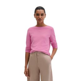 Marc O'Polo Strickpullover MARC O'POLO "aus softem Organic Cotton", Damen, Gr. XS, mellow rose, Obermaterial: 100% Baumwolle, unifarben, U-Boot-Ausschnitt, Pullover Strickpullover
