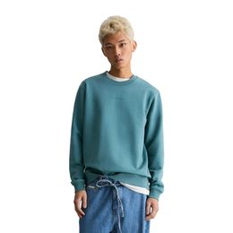 Marc O'Polo Sweatshirt MARC O'POLO DENIM "aus weichem Bio-Baumwoll-Sweat", Herren, Gr. S, north sea, Obermaterial: 100% Baumwolle, unifarben, regular fit, Rundhals, Sweatshirts Sweatshirt