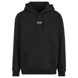 Kapuzenpullover MisterTee "MisterTee Good Day EMB Hoodie", Herren, Gr. S, schwarz, 65% Baumwolle, 35% Polyester, normal, ohne Ausschnitt, Pullover Kapuzenpullover
