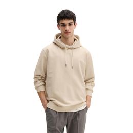 Marc O'Polo Sweatshirt MARC O'POLO "mit Logo-Print auf der Kapuze", Herren, Gr. L, light oat, Obermaterial: 100% Baumwolle, unifarben, regular fit, Sweatshirts Sweatshirt