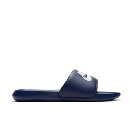 Badesandale Nike Sportswear "VICTORI ONE SLIDE", Herren, Gr. 44, blau (navy), Synthetik, kontrastfarbene Details, unifarben, Schuhe Schlappen Badelatschen Pantolette, Badelatschen
