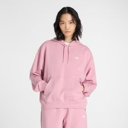 Kapuzensweatshirt New Balance "Sport Essentials French Terry Hoodie", Damen, Gr. M, rosa (pink taffy (677)), Obermaterial: 60% Baumwolle, 40% Polyester, Sweatshirts