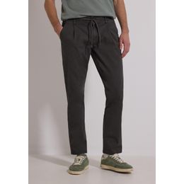 Stoffhose Street One MEN, Herren, Gr. 30, L&auml;nge 32, industrial grau, Web, 98% Baumwolle, 2% Elasthan, unifarben, regular fit lang, Hosen Stoffhose, Middle Waist