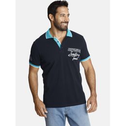 Poloshirt Jan Vanderstorm "Poloshirt IWAR", Herren, Gr. 4 XL, blau (dunkelblau), Obermaterial: 100% Baumwolle CO., comfort fit normal, ohne Ausschnitt, Shirts