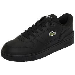 Sneaker Lacoste "Lacoste T-CLIP", Herren, Gr. 47, blk, blk, Leder, Schuhe Sneaker