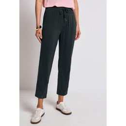 Stoffhose Street One, Damen, Gr. 40, L&auml;nge 28, gr&uuml;n (pine grove gr&uuml;n), Stoff, 100% Viskose, unifarben, loose fit kn&ouml;chelfrei, Hosen Stoffhose, mit seitlichen Einschubtaschen