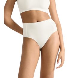 High-Waist-Slip Sloggi "ZERO Feel 2.0 High waist", Damen, Gr. M, wei&szlig; (silk wei&szlig;), Single Jersey, Obermaterial: 76% Polyamid, 24% Elasthan, k&ouml;rpernah, Unterhosen, nahtlos und unsichtbar
