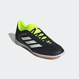 Fu&szlig;ballschuh adidas Performance "COPA COURT CLUB INDOOR", Herren, Gr. 42, core schwarz, cloud wei&szlig;, lucid lemon, Synthetik, Textil, Schuhe Fu&szlig;ballschuh, geeignet als Hallenschuhe