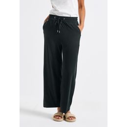 Culotte Street One, Damen, Gr. 32, L&auml;nge 28, gr&uuml;n (pine grove gr&uuml;n), Stoff, 95% Viskose, 5% Elasthan, unifarben, loose fit kn&ouml;chelfrei, Hosen Culotte, High Waist