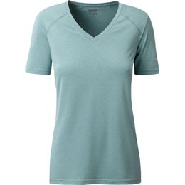 Funktionsshirt LPO "Damen Funktionsshirt Amira", Damen, Gr. 36/38 (M), blau (brittany blau melange), Wirkware: Active Dry - 94% Recycling PES, 6% EL, Shirts Funktionsshirt