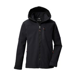 Softshelljacke Killtec "KOW 226 BYS SFTSHLL JCKT", Jungen, Gr. 152, schwarz, Oberseite: 92% Polyester, 8% Elasthan;R&uuml;ckseite: 100% Polyester;Futter: 100% Polyester, Jacken Softshelljacke, Wind- und wasserabweisende Kinder-Softshelljacke, Fleece, Reflektoren